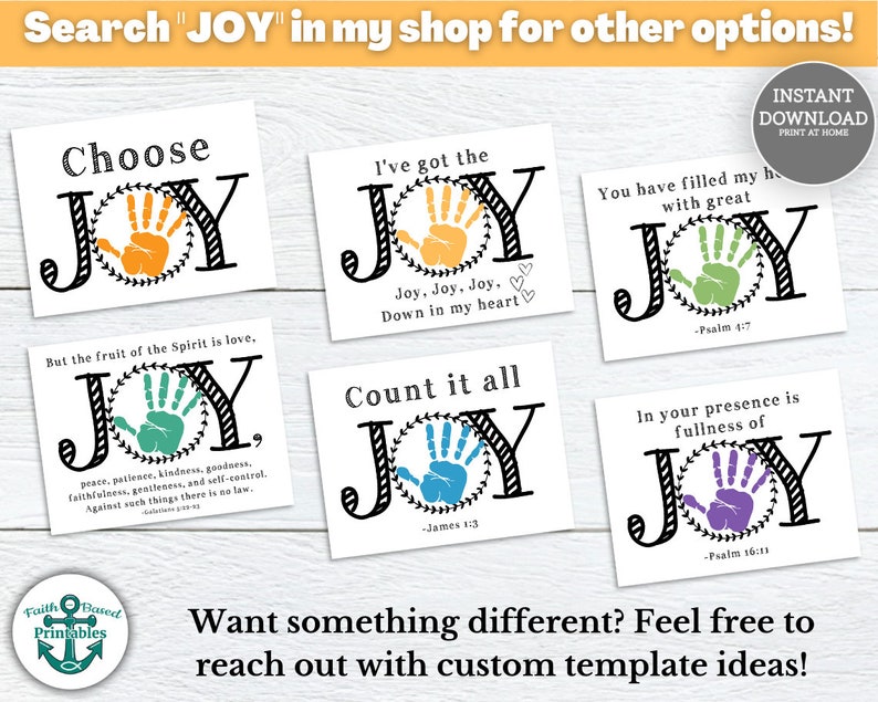 I've Got the Joy Handprint Craft Template Printable Art Joy Down in My ...