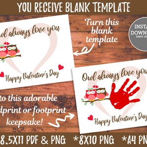 Owl Always Love You Valentines Handprint Craft Printable Valentine ...