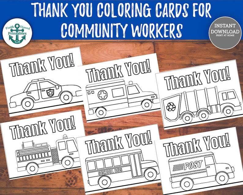 Printable Thank You Card for Community Workers Thank You - Etsy