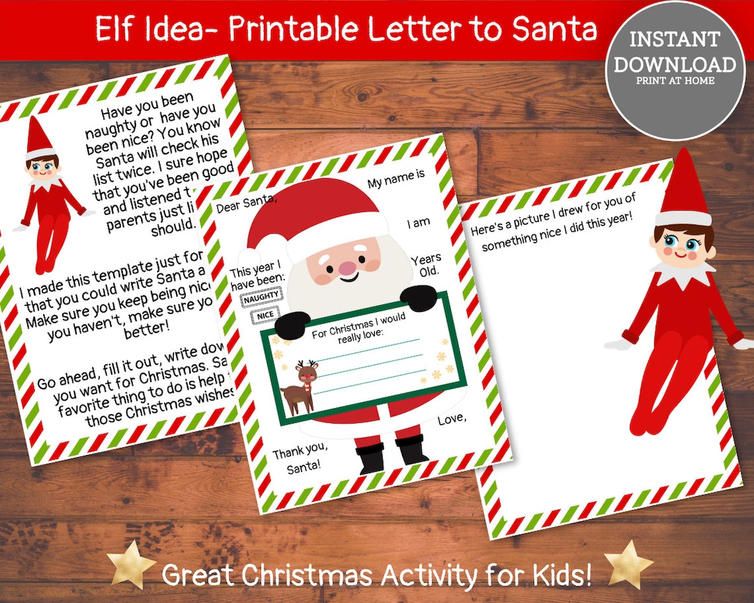Elf Letters to Santa Template Easy Elf Ideas 2021 Elf Activities for ...