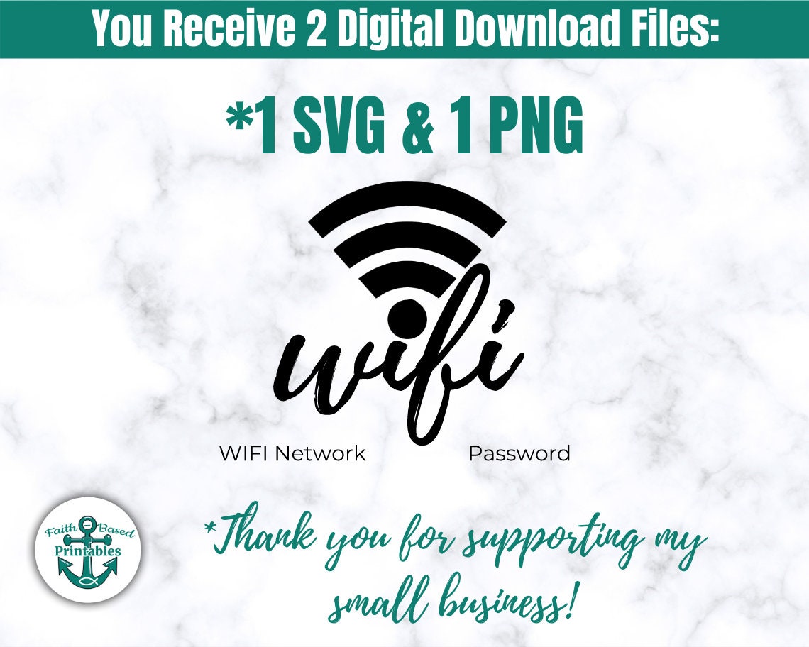 Wifi Password SVG PNG Wifi Password Sign SVG Wifi Sign Digital | Etsy