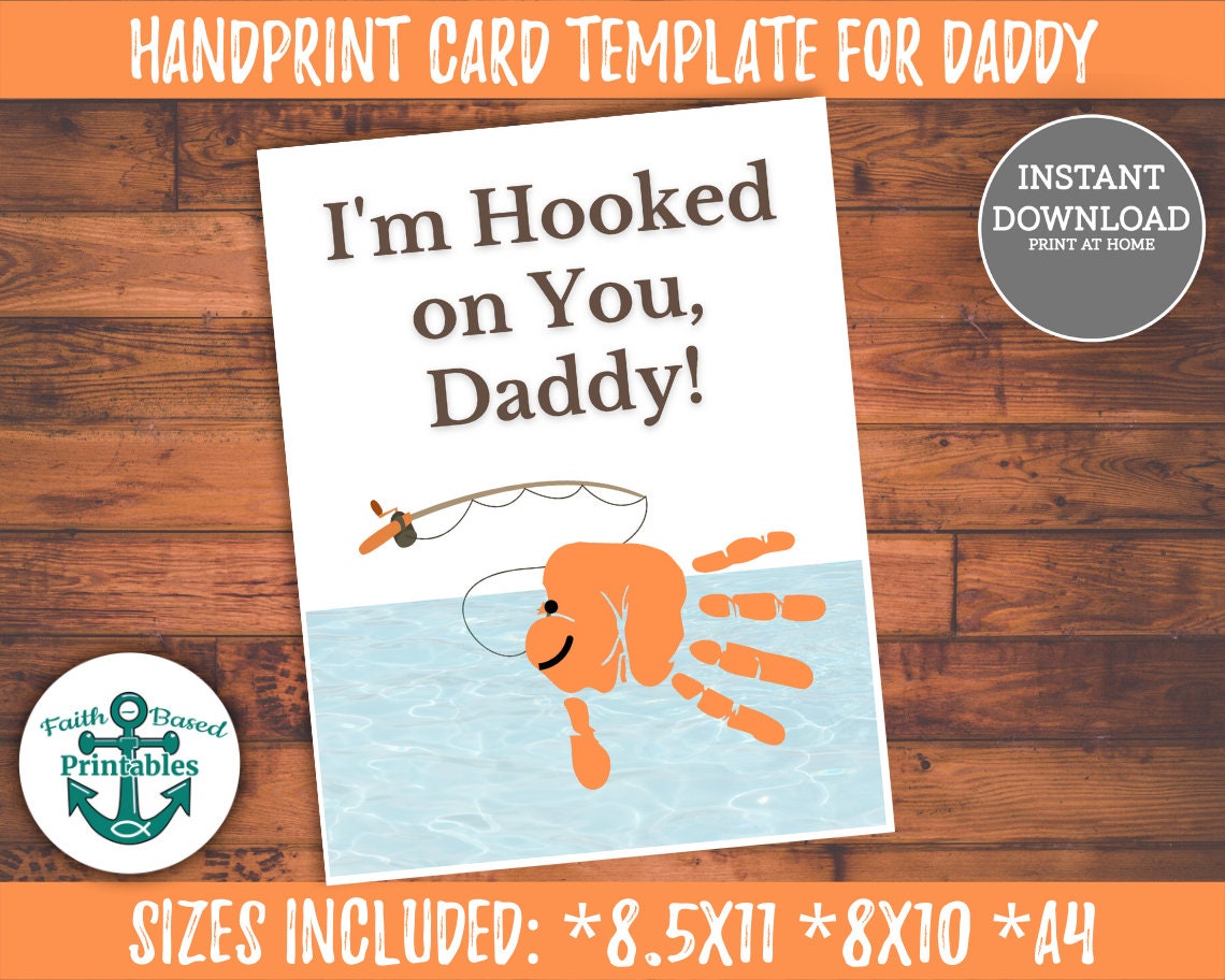Father's Day Handprint Printable Art for Dad I'm - Etsy