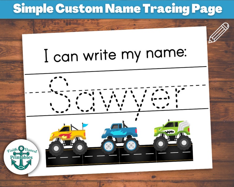 Custom Name Tracing Sheet Handwriting Practice Personalized - Etsy