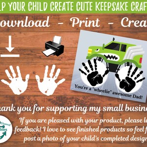 Handprint Art for Dad Handprint Art Fathers Day Craft Printable Fathers ...