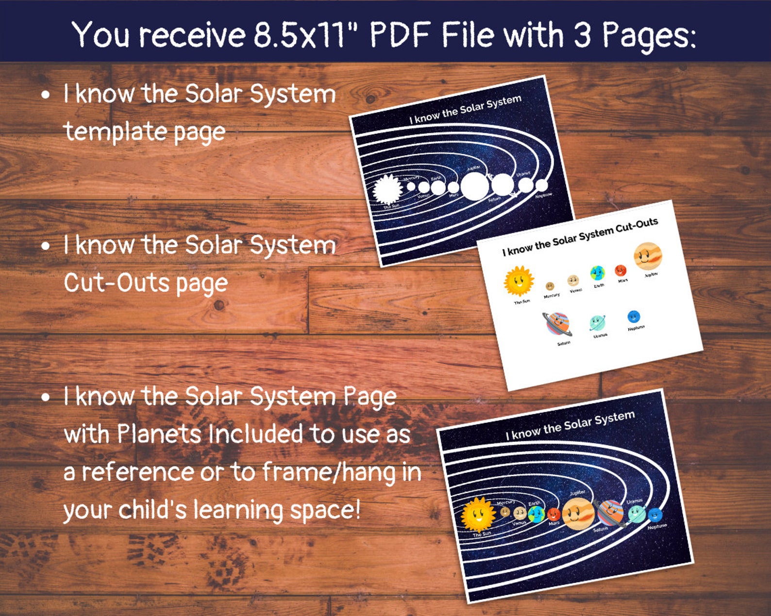 Printable Preschool Solar System Planets Shadow Matching Activity ...
