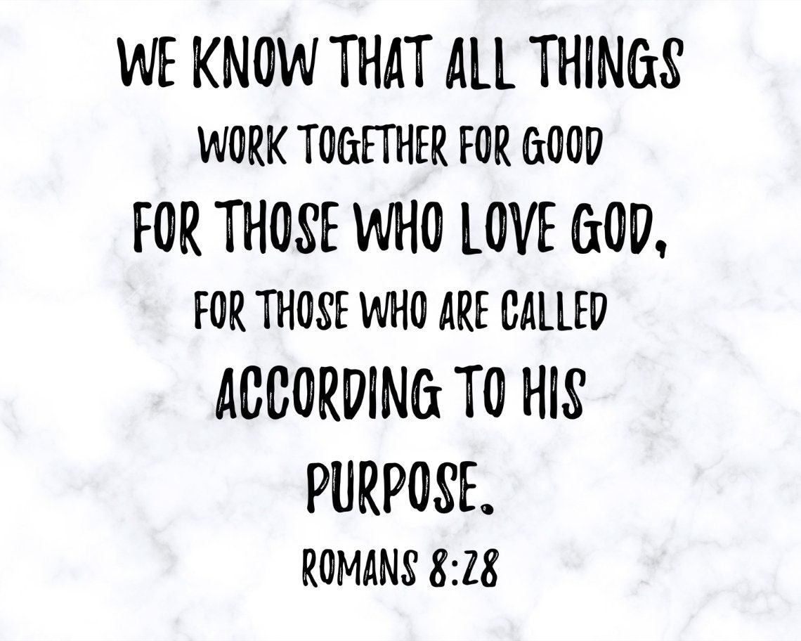 Romans 8:28 SVG Romans 8 28 PNG Romans 8 28 Wall Art Romans 8 | Etsy