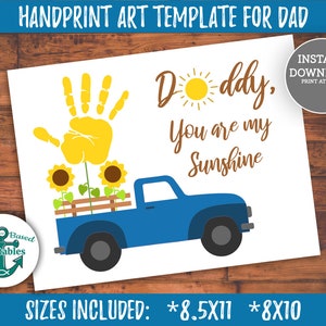 Father's Day Handprint Craft Printable Gift for Daddy You Are My ...