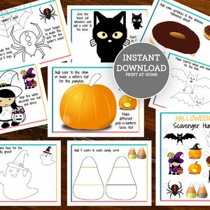 Halloween Playdough Mat Printable Bundle Halloween Scavenger Hunt, Fall ...