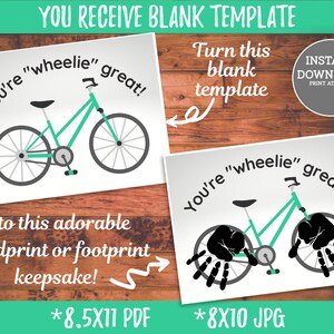 Printable Handprint Card You're Wheelie Great Fathers Day Craft ...