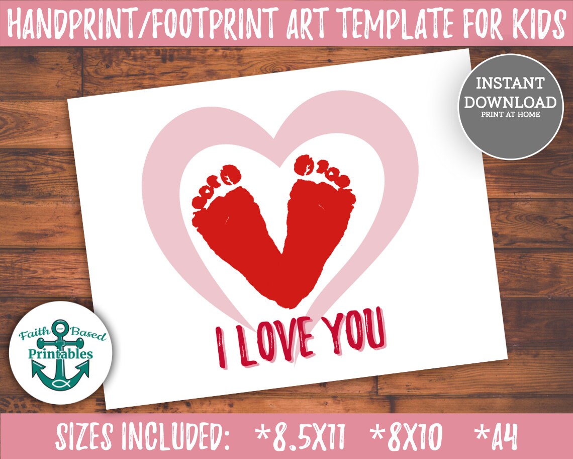 Handprint Heart Template