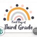 First Day of Third Grade Sign 3rd Grader Printable Back to - Etsy