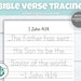 1 John 4:14 Scripture Tracing Sheet Bible Memory Verse Memorization ...
