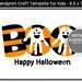 BOO Ghost Handprints Craft, Printable Halloween Handprint Card, Happy ...
