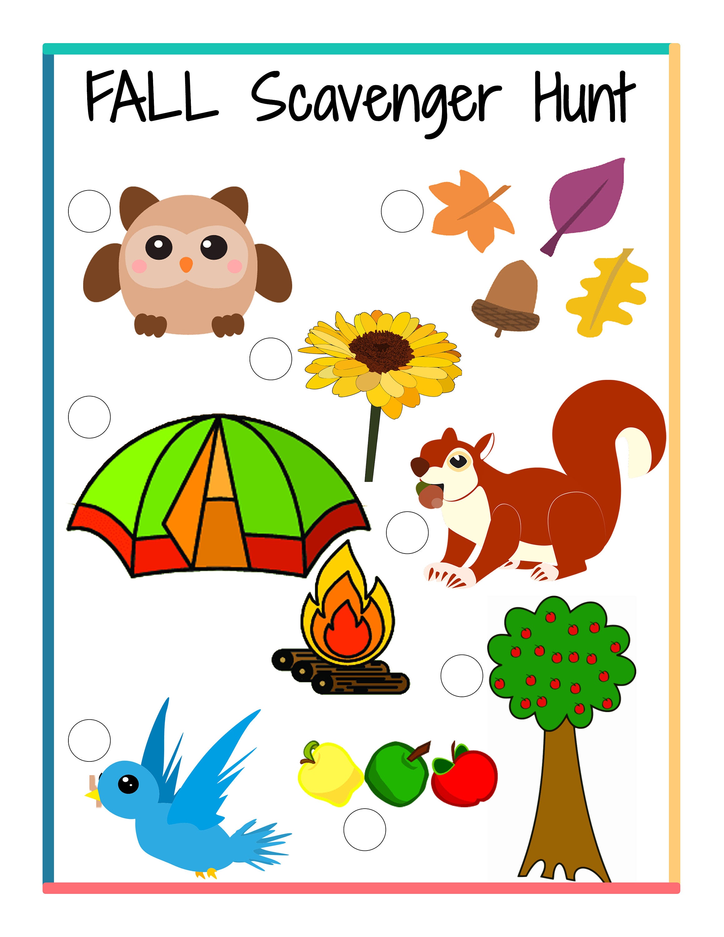 Fall Playdough Mat Printable Bundle BONUS Fall Scavenger | Etsy