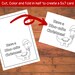 Printable Dinosaur Christmas Cards 5x7 Christmas Coloring Cards ...