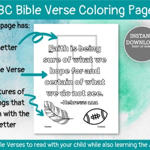 ABC Scripture Coloring Pages Printable Bible Coloring Pages for Kids ...