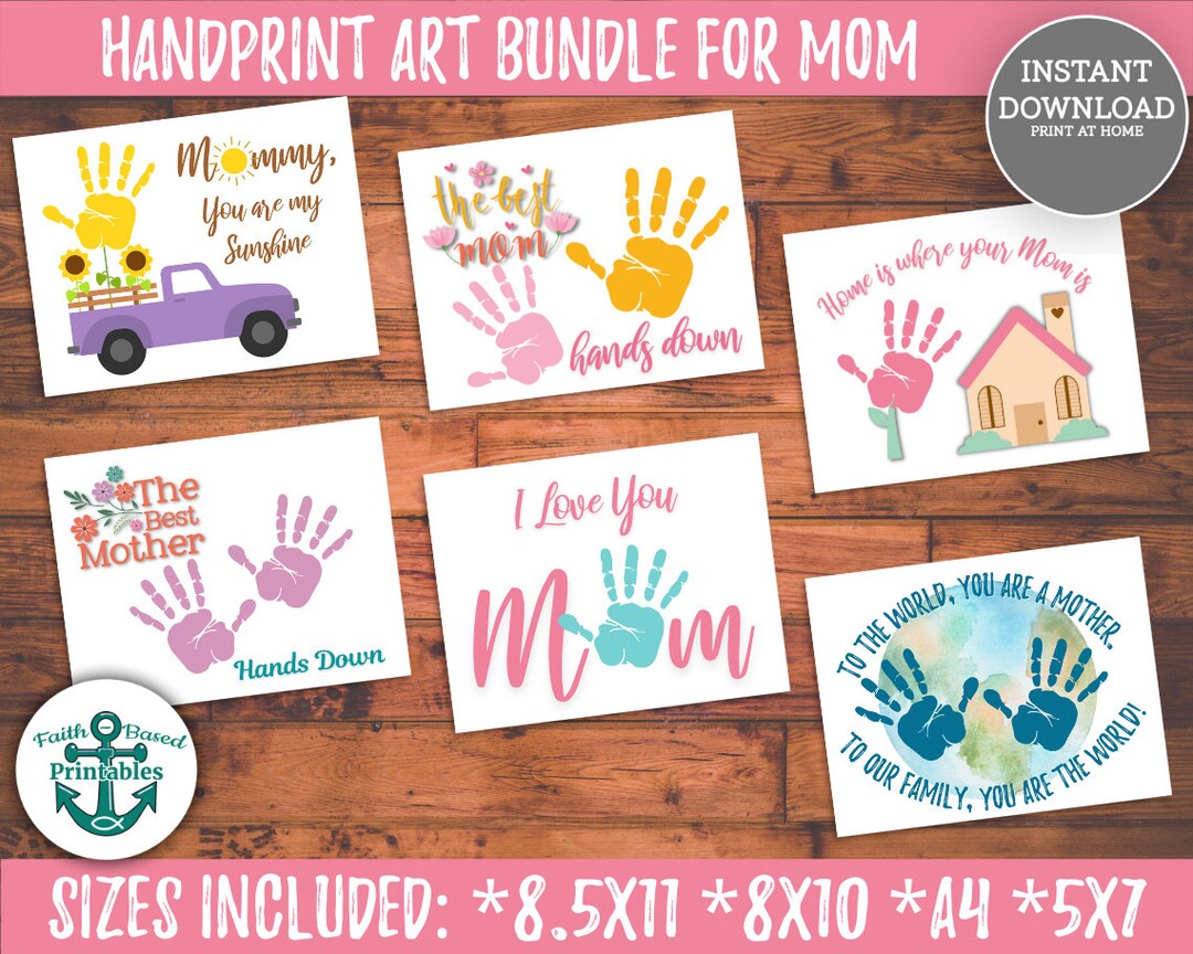 Handprint Art for Mothers Day Handprint Gift for Mother's Day Craft ...