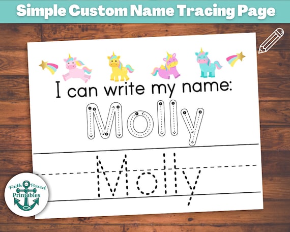 Unicorn Tracing Worksheets For Kids Name Tracing