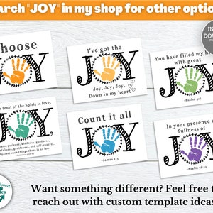 James 1:3 Count It All Joy Handprint Keepsake Template Printable ...