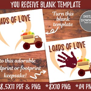 Loads of Love Handprint Dump Truck Printable Handprint Art Template ...