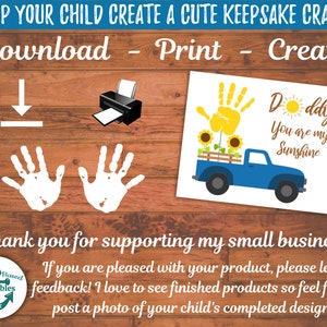 Father's Day Handprint Craft Printable Gift for Daddy You Are My ...
