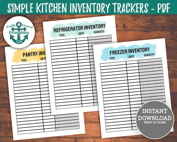Printable Kitchen Inventory Template Freezer Inventory Tracker - Etsy