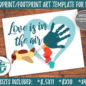 Love is in the Air Valentines Handprint Craft Printable Valentine ...