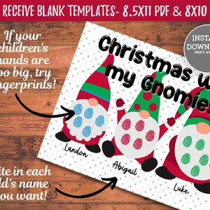Gnome Christmas Handprint Art Craft Christmas With My Gnomies Hand ...