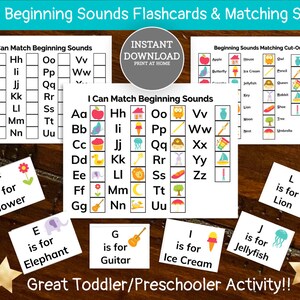 Beginning Sounds Worksheets, Alphabet Matching, Busy Book Preschool ...