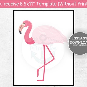 Pink Flamingo Handprint Craft, Printable Flamingo Handprint Card ...