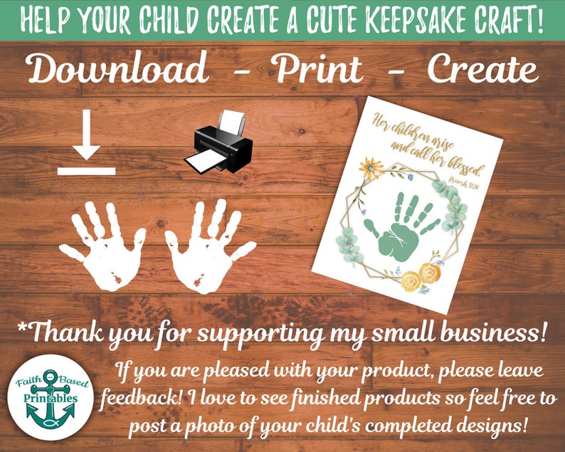 Proverbs 31:28 Handprint Craft for Mom Her Children Arise and Call Her ...