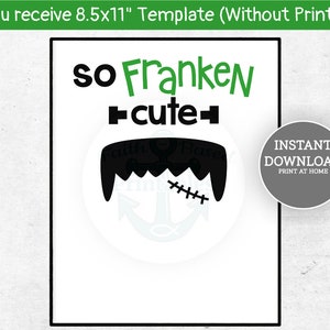 So Franken Cute Printable Halloween Handprint Craft, Frankenstein ...