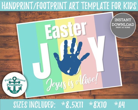 Easter Handprint Art Jesus is Alive Christian Homeschool - Etsy
