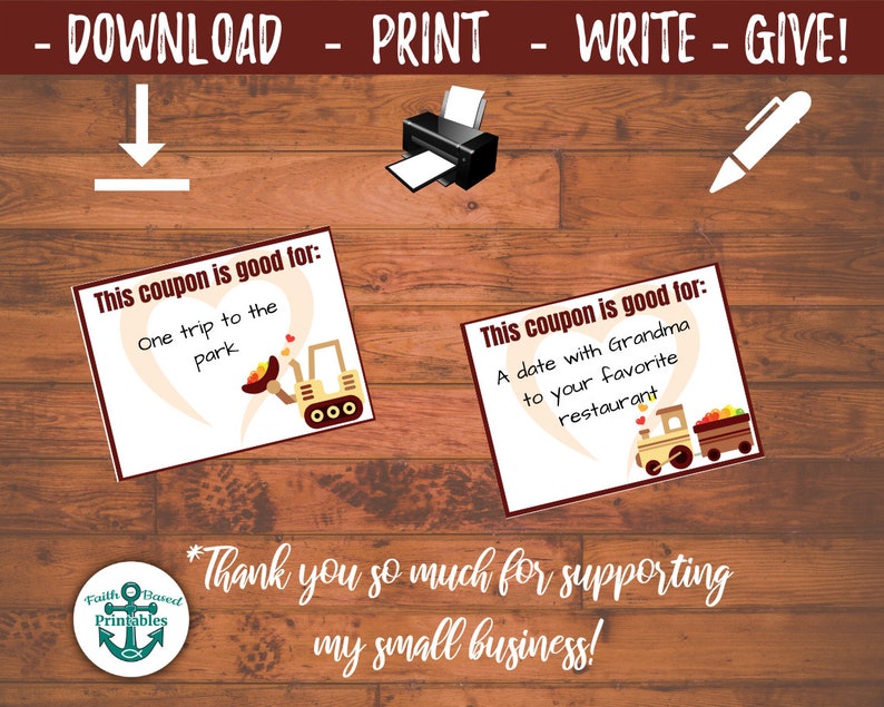 Cute Printable Rewards Coupons for Kids Love Coupons for Kids | Etsy