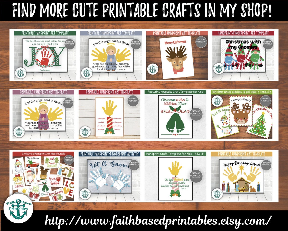 John 12:46 Christmas Handprint Craft Template, Printable Bible Verse ...