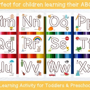 Alphabet Play Dough Mats Printable ABC Playdough Sheets Preschool ...