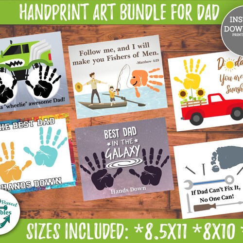 Father's Day Gift Handprint Art Fathers Day Craft for Kids - Etsy