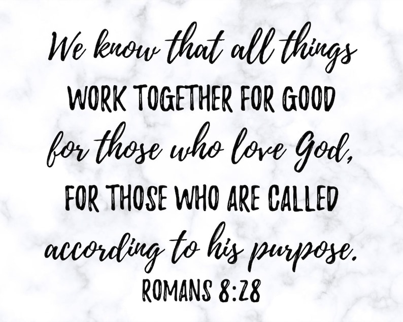 Romans 8:28 SVG Romans 8 28 PNG Romans 8 28 Wall Art Romans 8 - Etsy