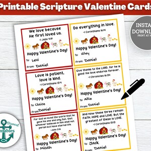 Christian Valentine Cards for Kids Farm Farming Printable Bible Verse ...