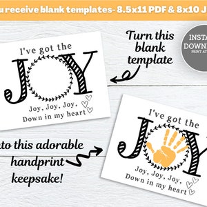 I've Got the Joy Handprint Craft Template Printable Art Joy Down in My ...