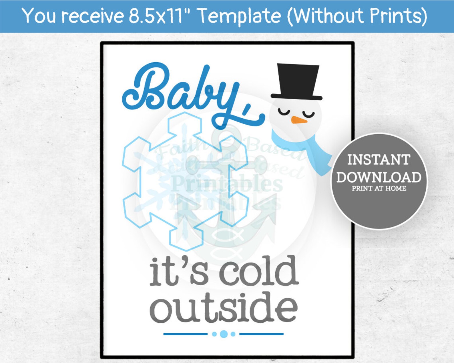 Handprint Snowflake Footprint Snowman Baby Its Cold Outside | Etsy