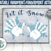Let It Snow Handprint Art Template Printable Winter Craft Hand - Etsy