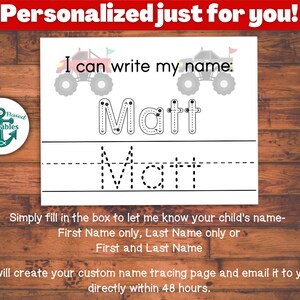 Custom Name Tracing Sheet Handwriting Practice Personalized Name Trace ...