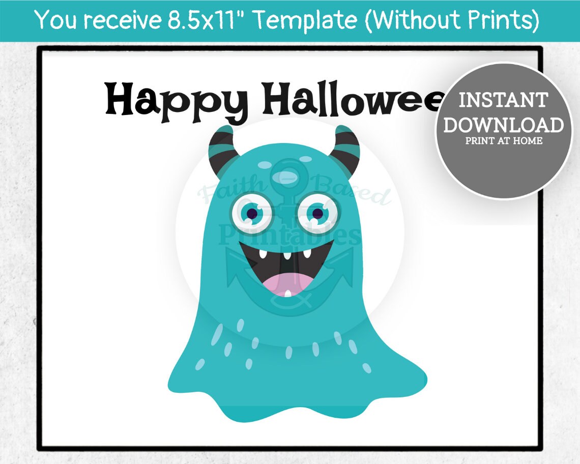 Happy Halloween Handprint Monster Craft Little Monster | Etsy