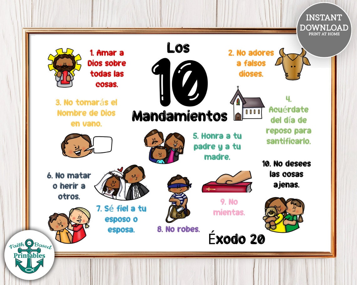 Los 10 Mandamientos Para Imprimir