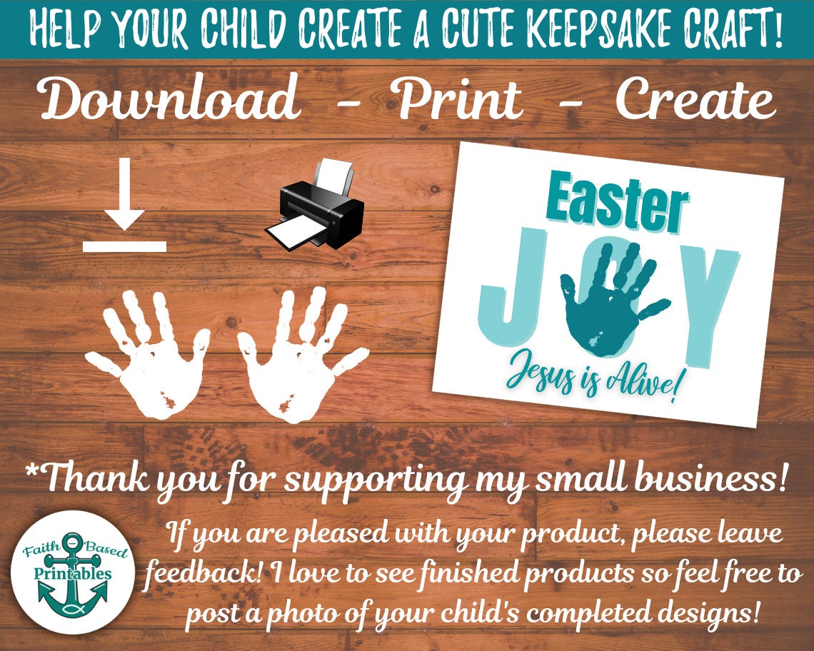 Easter Handprint Art Jesus is Alive Christian Homeschool Printable ...