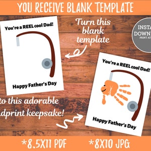You're a Reel Cool Dad Father's Day Handprint Printable Art for Dad ...