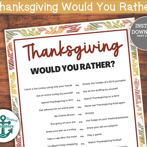 Would You Rather - Etsy