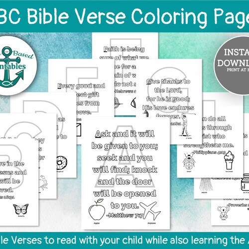 Christian Homeschool Printable ABC Scripture Dot Marker Pages | Etsy