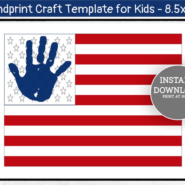 Handprint Flag Art - Etsy UK
